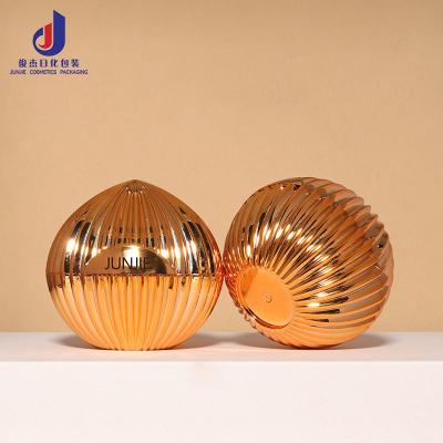 China Stock 30g Empty Spherical Shape Plastic Luxury Skin Care Packaging Double Wall Cosmetic Container Cream Cosmetic Jar for sale