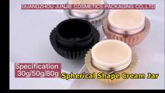 Empty Spherical Shape Plastic Luxury Skin Care Packaging Double Wall Cosmetic Container Cream Cosmet