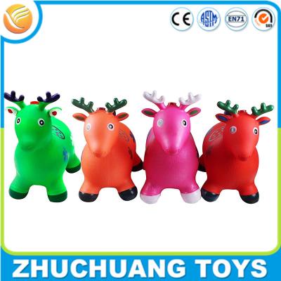 China colorful wholesale plastic inflatalbe animals cartoon deer music toy for sale