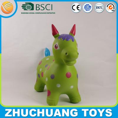 China printed large plastic inflate jumping horse for sale