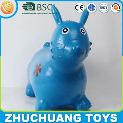 China inflatable blue jumping rabbit toys for sale