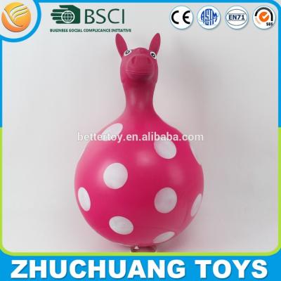 China dot print horse head hopper ball animals for sale