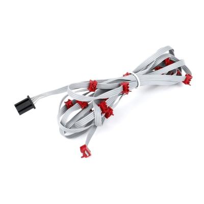 중국 PVC 폴리에스터 28AWG 평면 케이블 1.27mm 마이크로 커넥터 8 핀 IDC 케이블 판매용