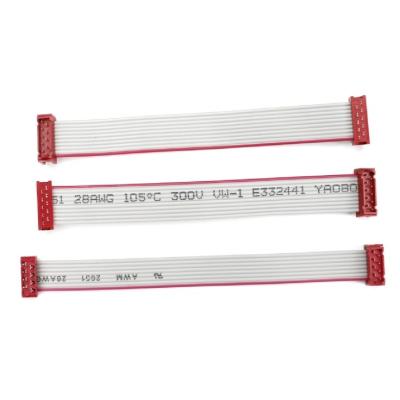 중국 8 핀 10 핀 남성 평면 케이블 집합 IDC 리본 케이블 빨간 마이크로 매치 커넥터 판매용