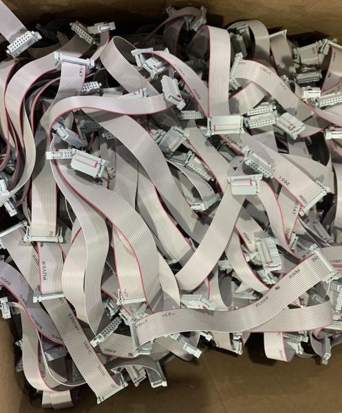 Quality D Sub 9 Pin Flat Electrical Cable 28AWG Straight Serial RS232 Ribbon Cable for sale
