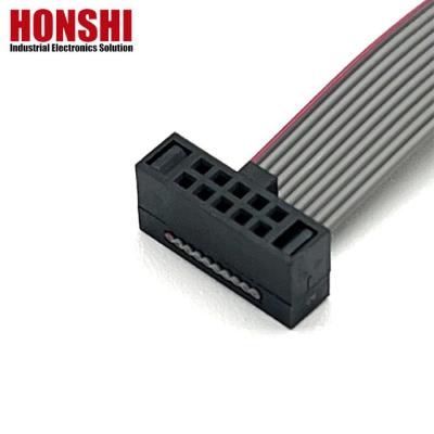 중국 10 핀 회색 평면 케이블 커넥터 리본 피치 1.27mm IDC 케이블 10u "금판 판매용