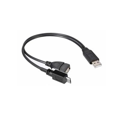 China USB 2.0 Splitter A Male To Female Micro B USB C Cable Gold Plated For Mobile Phones for sale