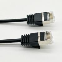 China 0.5m - 20m Black RJ45 Ethernet Cable Round Cat7 Patch Cable Customized for sale
