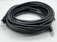 China 0.5m - 20m Black RJ45 Ethernet Cable Round Cat7 Patch Cable Customized for sale