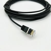 China Custom Black Molded Cable Assembly RJ45 Cat7 Ethernet Patch Cable 8P8C Connector Cable for sale
