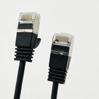 China Custom Black Molded Cable Assembly RJ45 Cat7 Ethernet Patch Cable 8P8C Connector Cable for sale