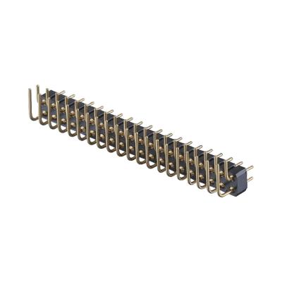 China 2.54mm Machined Female Header Right Angle SMT SMD Single Row 1-40Pin PCB Connector for sale