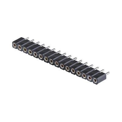 China 2.54mm Machined Female Header Right Angle SMT SMD Single Row 1-40Pin PCB Connector for sale