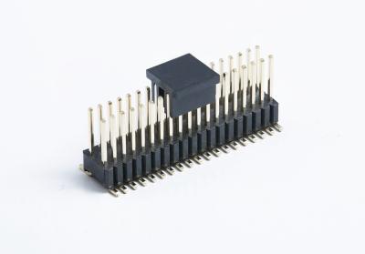 China 1.27mm Dual Plastic 2 - 100 Pin Header Connector H2.5mm DIP SMT Type PCB for sale