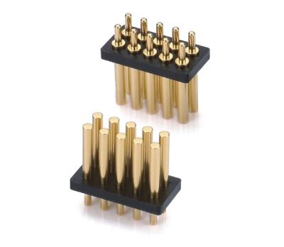 China Custom 2.54mm Pitch Spring Loaded Pogo Pin Connector Dip Type  Female Header 10 Pin for sale
