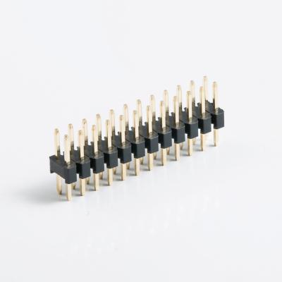 China Dual Row Board To Board Connector 2.54mm Pitch 2 pin 20 pin 80 pin Straight PCB for sale