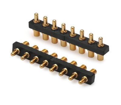 Китай 2.54мм Пич Пого Пин Коннектор Спринг 8pin H1.5mm SMT Type Gold Plated Brass Connector продается
