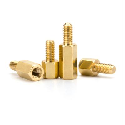 China Customized PCB Spacers Brass Threaded Hexagon Studs M2.5 M3 M6 Male Female Standoff for sale