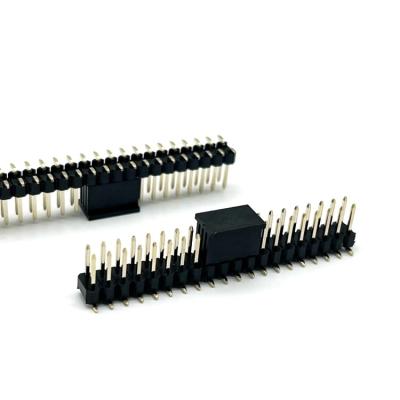 China 2.54mm Pitch Pin Header Connector 2 Pin - 80 Pin DIP SMT PCB Male Header Connector for sale