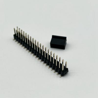 China 2.54mm Pitch Pin Header Connector 2 Pin - 80 Pin DIP SMT PCB Male Header Connector for sale