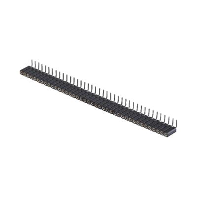 China Gold Plated Machined Pin Header 2.54mm SMT SMD Dual Row Right Angle PCB Connector for sale