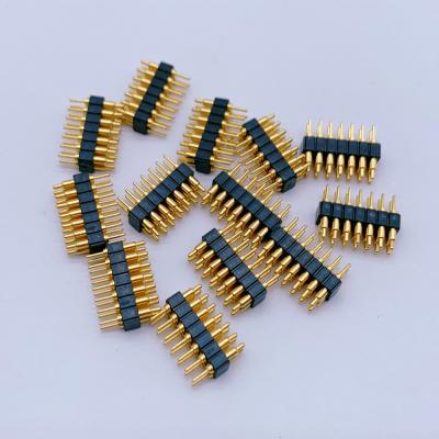 Chine Couleur personnalisée 2.0mm Pitch Brass Pogo Pin 2 rangées 14Pin Connecteurs à ressort à vendre