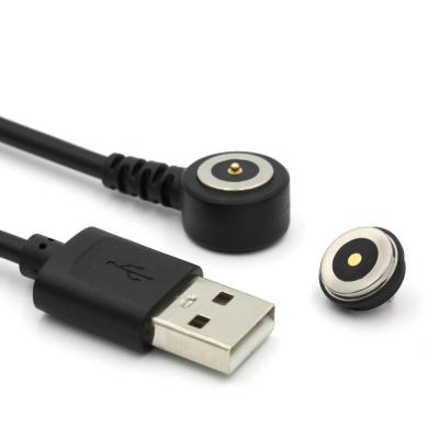 Cina 2 pin Magnetico Pogo Pin Connector Cable To Usb Tipo A M Cavo bianco in vendita
