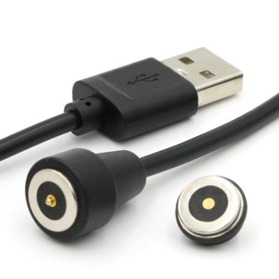 Cina 2 pin Magnetico Pogo Pin Connector Cable To Usb Tipo A M Cavo bianco in vendita