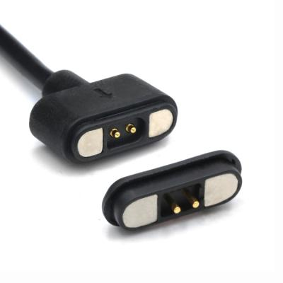 Cina 2 pin Magnetico Pogo Pin Connector Cable To Usb Tipo A M Cavo bianco in vendita