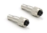 China Female Circular M12 X Code Connector 8 Pin Long Shield Socket For Cat6a for sale