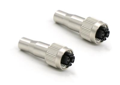 China Female Circular M12 X Code Connector 8 Pin Long Shield Socket For Cat6a for sale
