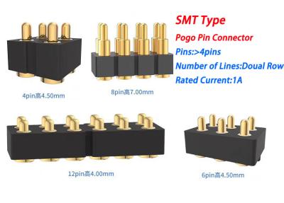 Chine Connecteur de broche à 6 broches féminin Pogo et connecteur de contact de ressort pour SMD PCB personnalisable à vendre