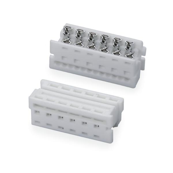 1.27mm Pitch White IDC Connector 4 6 8 10 20 24 Pin Flat Cable Connector