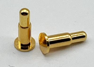 China Brass Pogo Pin Connector 1A Rated Current Precision Machined Through Hole Pogo Pins for sale