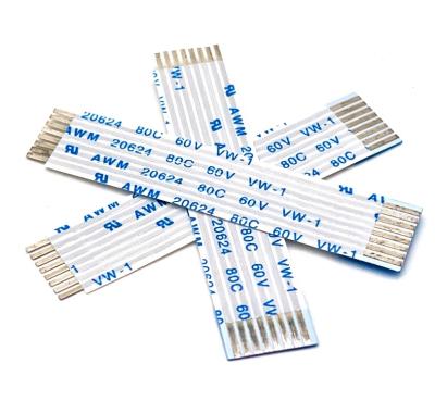 China UL20624 1,25 mm 8Pin FFC Ribbon Cable 80C 60V 100mm Ribbon Flexible Flat Cable Te koop