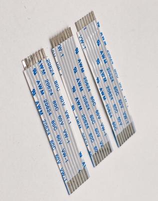 China UL20624 1,25 mm 8Pin FFC Ribbon Cable 80C 60V 100mm Ribbon Flexible Flat Cable Te koop