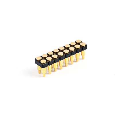 Китай 2.54мм 16P Pogo Pin Connector SMT Type Gold Plated Brass Spring Loaded Pogo Pins (Пого-прикосновение с золотым покрытием) продается