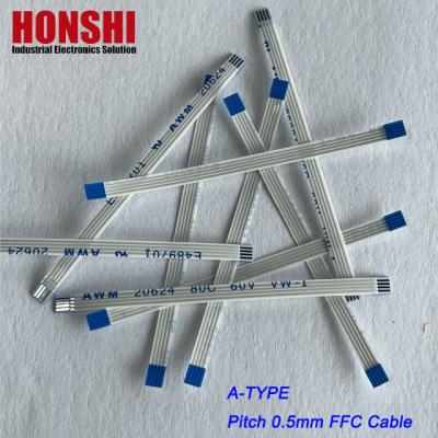 China Flat Flex Connectors AWM 20624 0.5mm Pitch 4 Pin Flexible Flat Ribbon Cable Assembly for sale