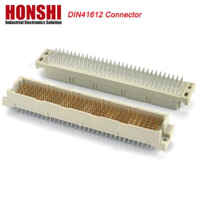 Cina PCB ad angolo retto 128 pin DIN 41612 Euro Female Connector With Board Lock Pbt Grey in vendita