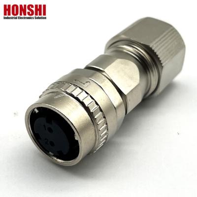 China DDK CM10 Series 2Pin Circular Connectors Vrouwelijke Solder Type One Touch Locking Kleine grootte Te koop