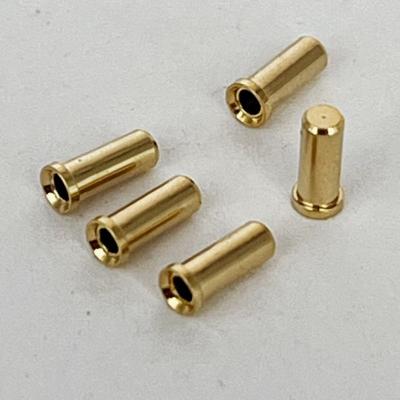 China 2.32mm Circular Connector Crimp Contacts Female Brass Pin Gold Plated Connector Pin for sale