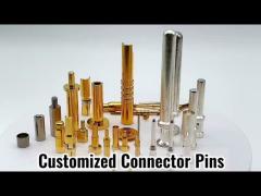 Brass Tilting Coil Spring Pin Customized Size High Current Energy Storage Connector
