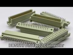 Din 41612 30 Pin Right Angle Male Pins Connector Through Hole 3 Rows Vertical PCB