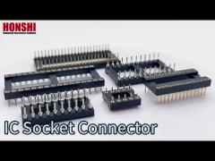 2.54mm 8 Pin IC Socket Connector Vrouwelijke Rechte Pin Header PBT Isolatie materiaal Zwart