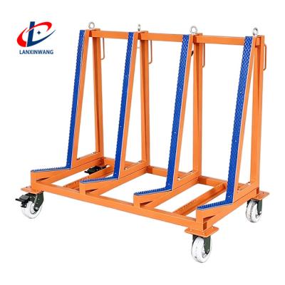 China Transport Rack Custom Metal Fabrication with Wheels for Stone / Glass for sale