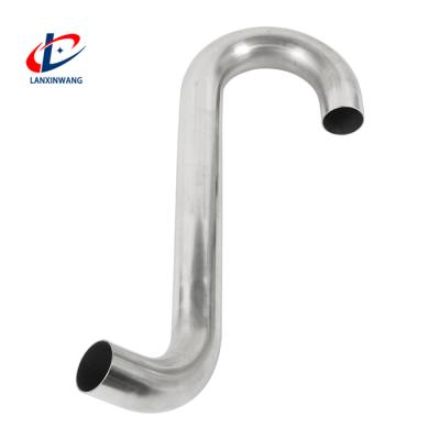 China J Shaped Exhaust Pipe Custom Metal Tube Bending For Automotive Exhaust Systems for sale