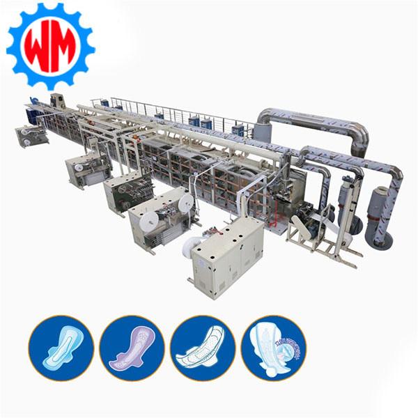 Quality Automatic Sanitary Pad Making Machine Full Servo High Speed Operation for sale