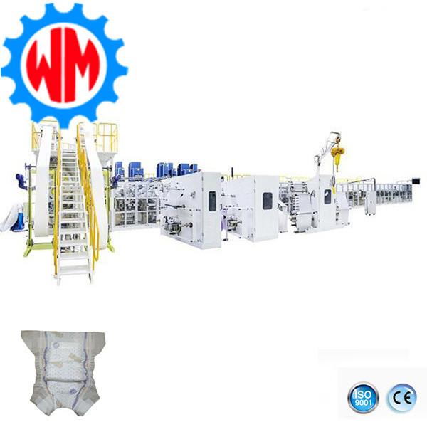Quality Advanced Baby Diaper Making Machine PLC Diaper Manufacturing Plant for sale