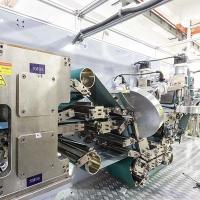 China Full Servo Automatic Underpad Making Machine with PLC Control Nursing Pad production Line for sale