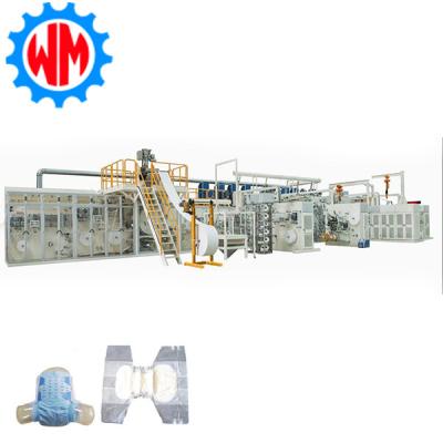 China Customizable High Speed 400pcs/min Adult Diaper Making Machine PLC Control with CE for sale